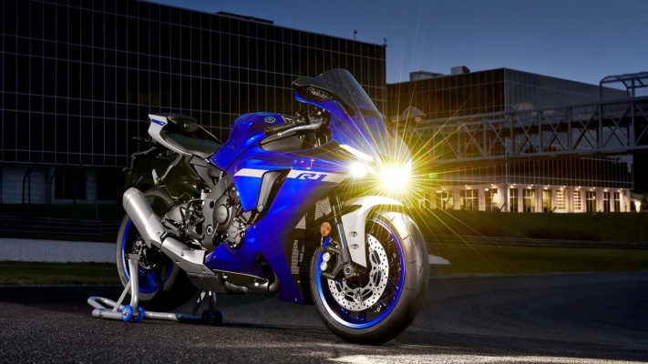 Yamaha Yzf-r1, Blue, Lights, Sport Motorcycle - Yamaha R1 - 1600x900 ...