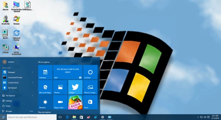 Windows 98 Skin For Windows 10 - 1366x768 Wallpaper - teahub.io