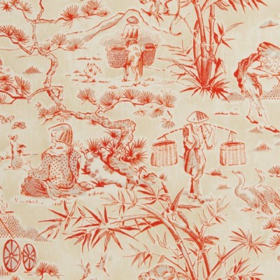 Orange Toile Fabric - 662x930 Wallpaper - teahub.io
