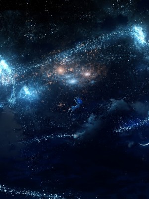 Nebula, Stars, Anime Girl, Falling Down, Space - Space - 1536x2048 ...