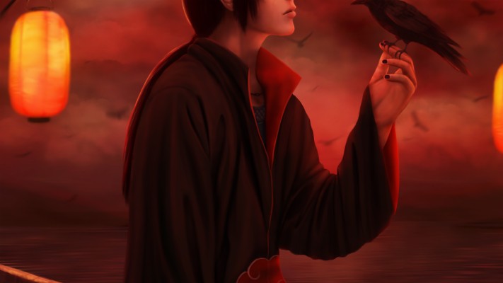 Uchiha Itachi, Raven, Akatsuki, Lantern, Naruto - 1920x1080 Wallpaper ...
