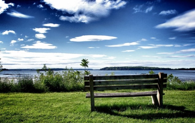 Chill Out Bench Grass & Ocean Wallpapers - 1280x804 Wallpaper - teahub.io