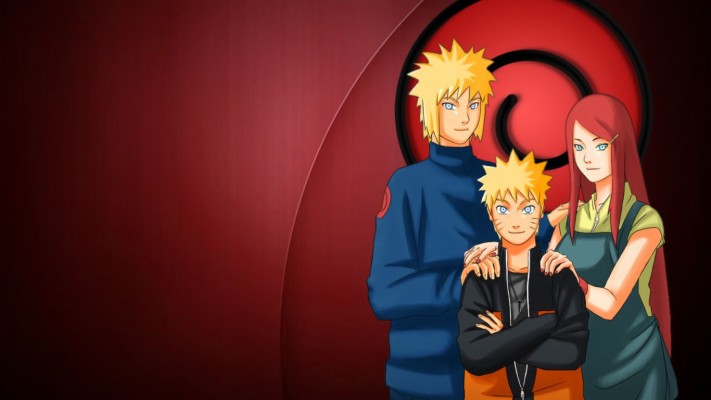 Naruto With His Mom And Dad 1366x768 Wallpaper