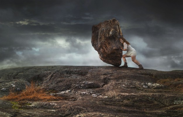 Photo Wallpaper Girl, Stone, Boulder, Hercules - Boulder - 1332x850 ...