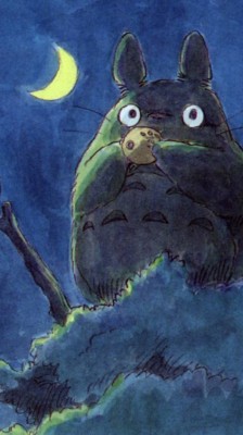 Totoro Playing Flute - 750x1334 Wallpaper - teahub.io