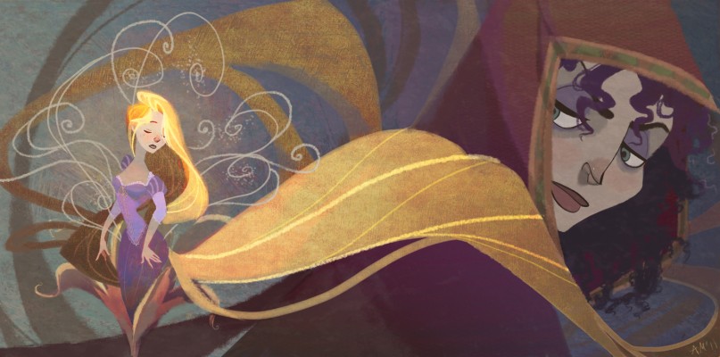 Tangled Mother Gothel Art - 1500x743 Wallpaper - teahub.io