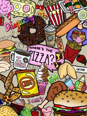 Food, Pizza, And Wallpaper Image - Collage Hipster - 768x1024 Wallpaper ...