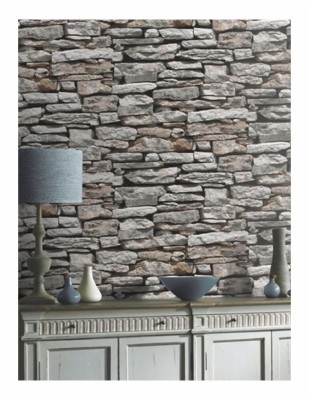 Grey Wallpaper Feature Wall - Modern Grey Feature Wall Living Room ...