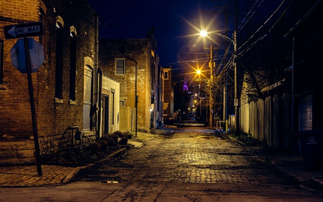 Wallpaper City, Night, Street, Lights - Alley - 1920x1200 Wallpaper ...