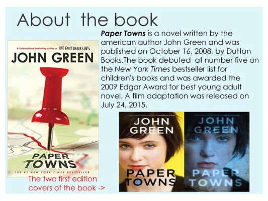 John Green Paper Towns Wallpaper - Poster - 1200x1697 Wallpaper - teahub.io