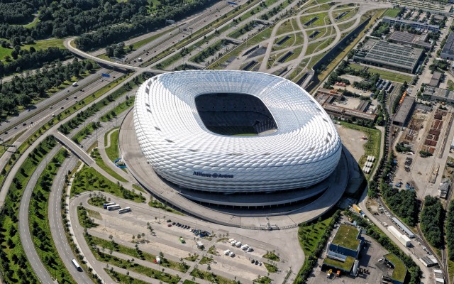 Allianz Arena, German Football Stadium, Aero View, - Ancien Stade Du ...