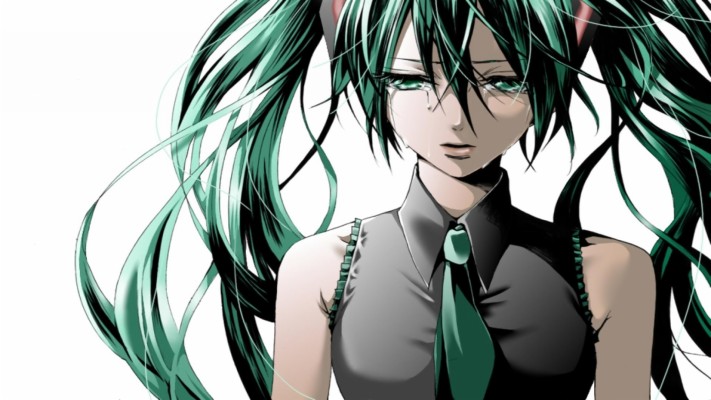 Hatsune Miku, Crying, Tears, Expression, Vocaloid - Without You I M ...