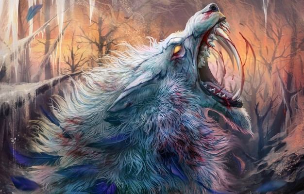 Photo Wallpaper Cold, Wolf, Ice, Wool, Mouth, Fangs, - Howling Dawn ...