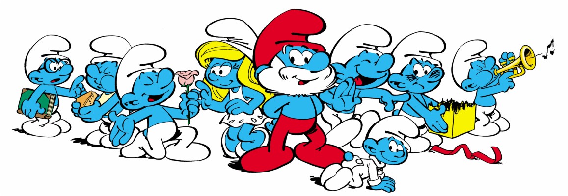 Happy Smurfs - 2851x985 Wallpaper - teahub.io
