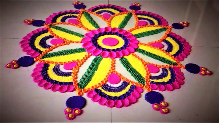 Rangoli With Different Colors - 1280x720 Wallpaper - teahub.io