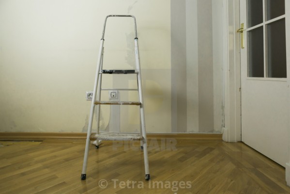 Step Ladder By Wall Of Torn Wallpaper - Stairs - 1120x747 Wallpaper ...