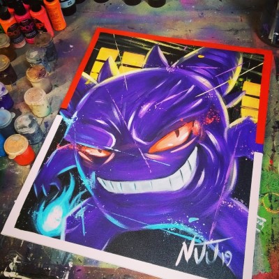 Gengar/mega Gengar Nails - Painting - 865x1846 Wallpaper - teahub.io