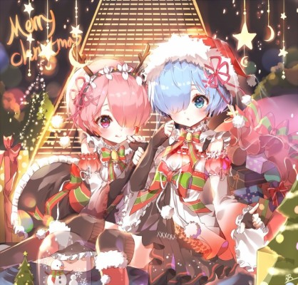 Rem Re Zero Christmas - 2976x1488 Wallpaper - teahub.io