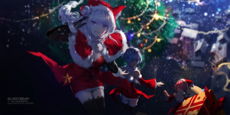 Rem Re Zero Christmas - 2976x1488 Wallpaper - teahub.io