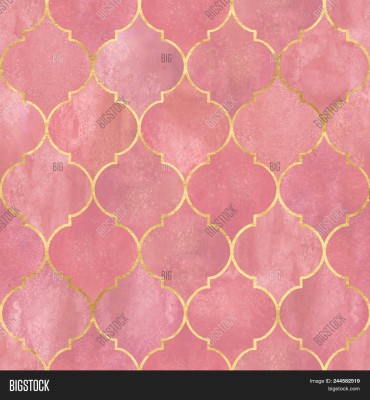 Moroccan Pattern Gold Pink Free - 1500x1620 Wallpaper - teahub.io