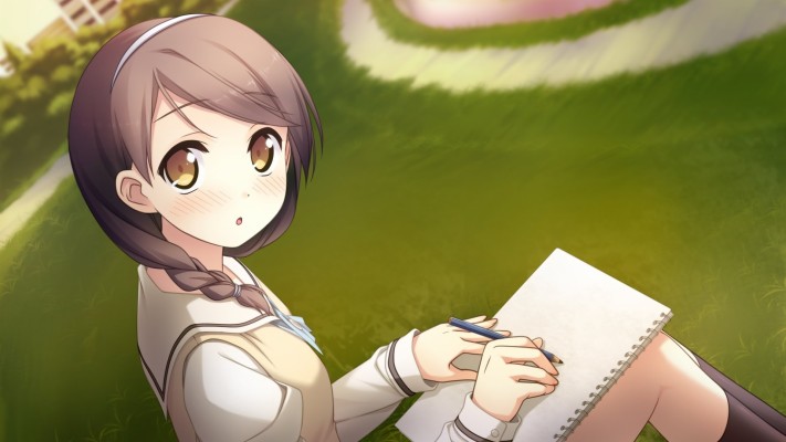 Anime Girl With Diary - 1920x1080 Wallpaper - teahub.io