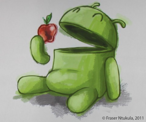 Android Eat Apple Png - 960x800 Wallpaper - teahub.io