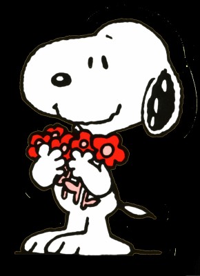 Happy Clipart Snoopy - Snoopy Holding Flowers - 1112x1529 Wallpaper ...