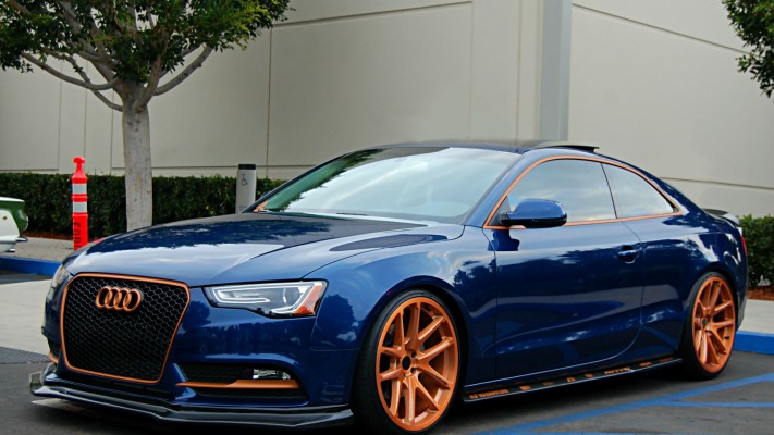 Audi A5 Coupe, Blue, Side View, Luxury, Cars, Modified - Audi A5 Coupe ...