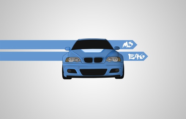 Photo Wallpaper Blue, Vector, Art, Bmw, E46 - Bmw M3 E46 Vector ...