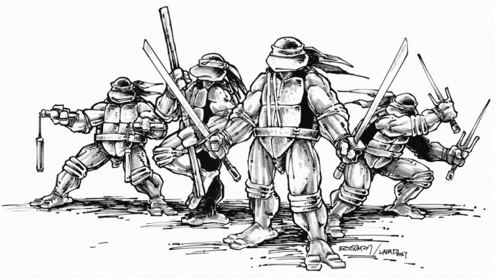 Teenage Mutant Ninja Turtles Tmnt White Bw Hd Wallpaper,cartoon/comic ...