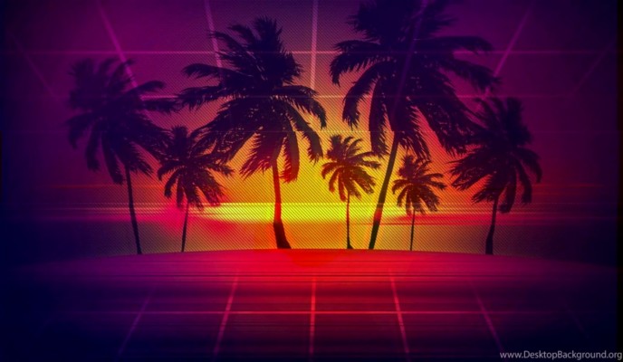 Hotline Miami - Hotline Miami Palm Trees - 820x598 Wallpaper - teahub.io