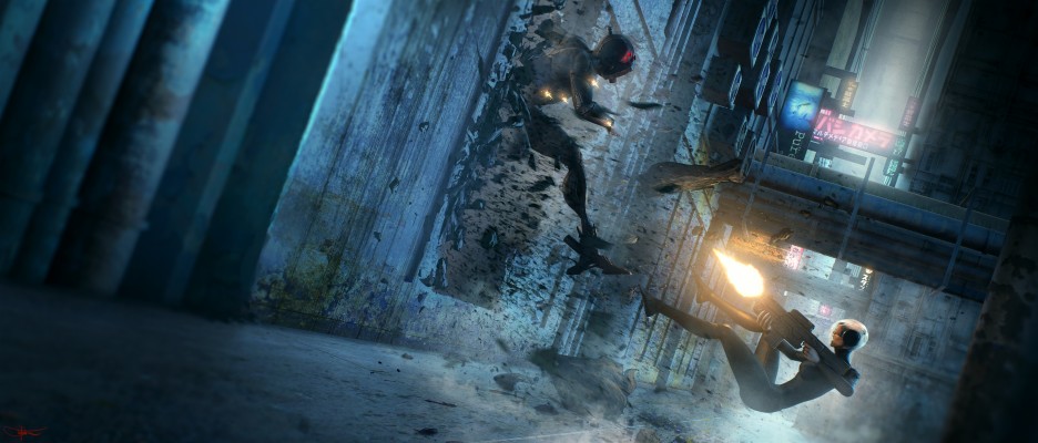 Cyberpunk Fight - 6000x2564 Wallpaper - teahub.io