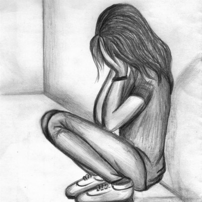 Broken Hearted Girl Drawing Easy - 1024x1024 Wallpaper - teahub.io