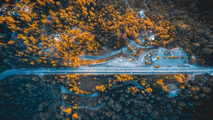 Highway, Trees, Aerial View, Wallpaper - Aerial Wallpapers Hd 1080p ...