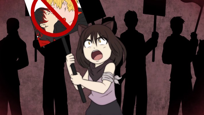 Anime Rwby Ruby Rose Weiss Schnee Blake Belladonna - Weiss Blake ...