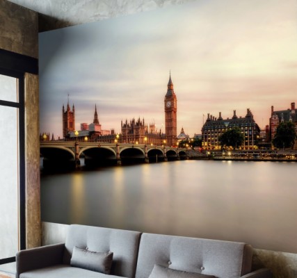 London Wallpaper Mural - London In Greyscale - 750x750 Wallpaper ...