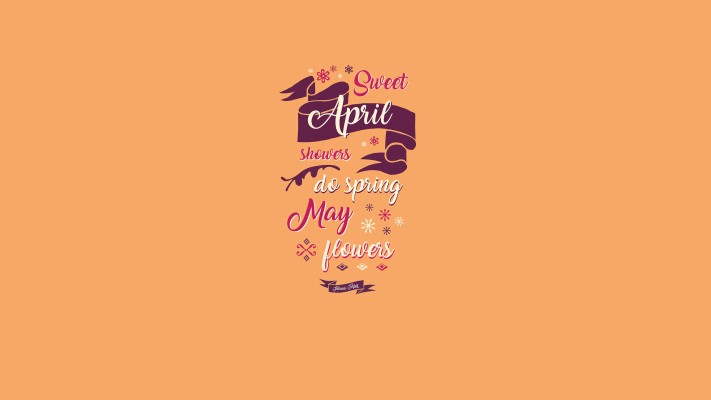 Sweet April - Calligraphy - 2560x1440 Wallpaper - teahub.io