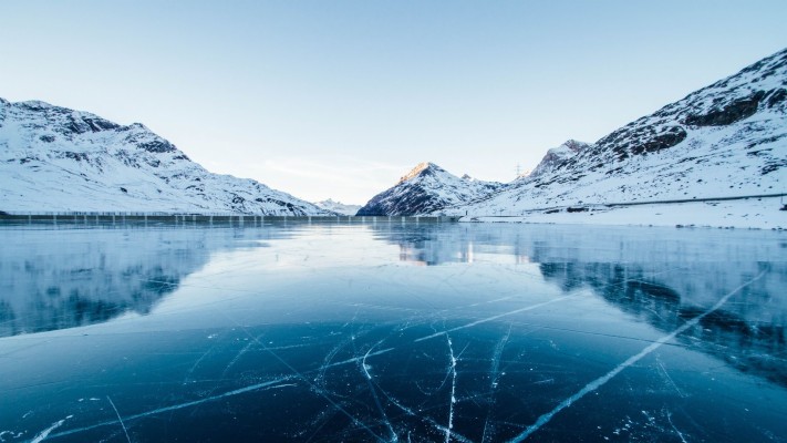 Frozen Ice River Wallpaper - Outdoor Rink In Mountains - 1920x1080 ...
