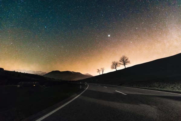 Open Road At Night - 7952x5304 Wallpaper - teahub.io