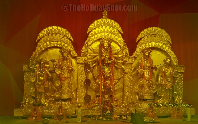 Maa Durga Full Family - 1600x900 Wallpaper - teahub.io