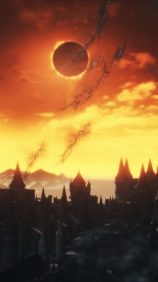 Dark Souls Iii, Eclipse, Castle, Sky - 1080x1920 Wallpaper - teahub.io