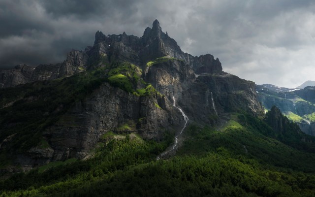 Wallpaper Of Cliff, Mountain, Nature, Peak, Waterfall - Mount Scenery ...