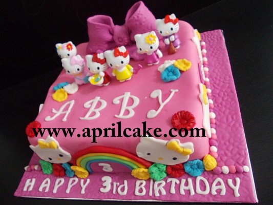 Hello Kitty Rosette Cake - 1024x683 Wallpaper - teahub.io
