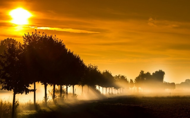 Bright Sunshine Landscape For Hdtv Resolution - Mountain Sunset ...