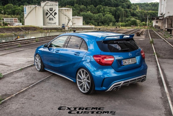 Mercedes A45 Amg Vossen Wheels Cars Blue - Mercedes Benz A45 Amg Blue ...