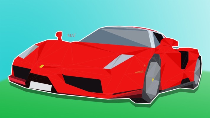 Ferrari Low Poly - 1920x1080 Wallpaper - teahub.io