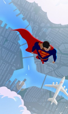 Superman In Birds Eye View - 1280x2120 Wallpaper - teahub.io