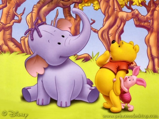 Winnie The Pooh And Elephant - 1024x768 Wallpaper - teahub.io