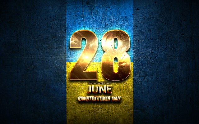 Constitution Day, June 28, Golden Signs, Ukrainian - Darkness ...