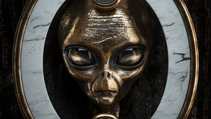 Wallpaper Alien, Head, Metal, Portrait, 3d - Alien Grey Wallpaper ...